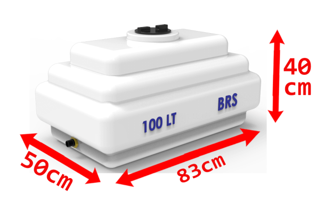 100 Litre White Caravan Water Tank - Plastic Water Tanks Shop Manufactory