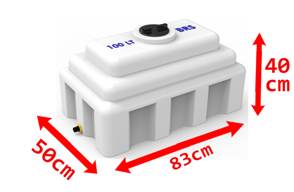 300 Litre Flat Blue Plastic Water Tank - Plastic Water Tanks Shop ...