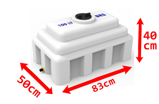 60 Litre Blue Caravan Water Tank - Plastic Water Tanks Shop Manufactory