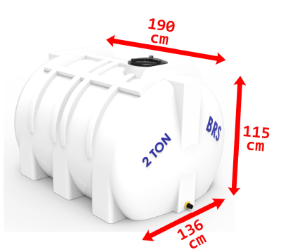 300 Litre Horizontal Plastic Water Tank - Plastic Water Tanks Shop ...