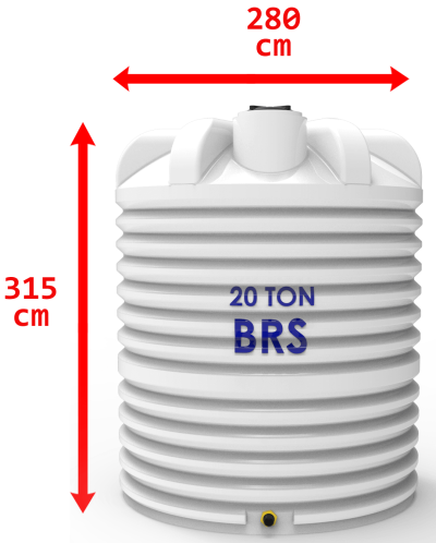 1 Tons White Plastic Water Tank - Plastic Water Tanks Shop Manufactory