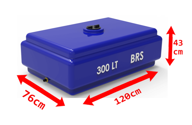 300 Litre Flat Blue Plastic Water Tank - Plastic Water Tanks Shop ...