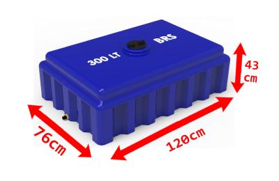 60 Litre Blue Caravan Water Tank - Plastic Water Tanks Shop Manufactory