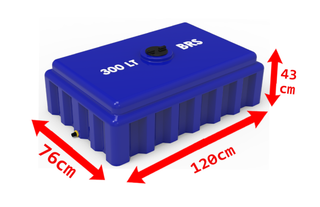 60 Litre Blue Caravan Water Tank - Plastic Water Tanks Shop Manufactory