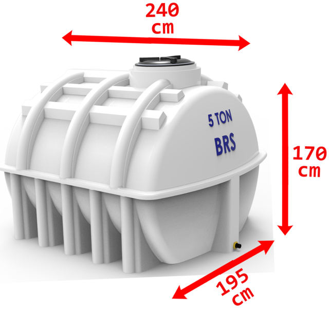 300 Litre Horizontal Plastic Water Tank - Plastic Water Tanks Shop ...