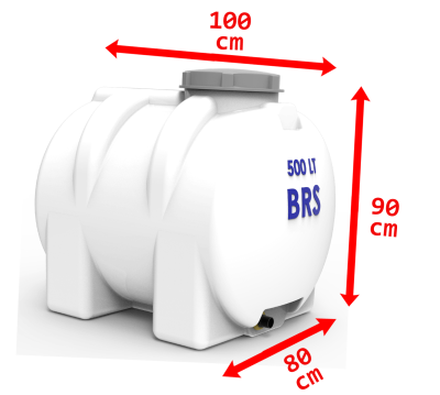 300 Litre Horizontal Plastic Water Tank - Plastic Water Tanks Shop ...