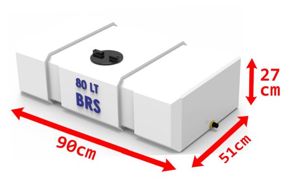 60 Litre Blue Caravan Water Tank - Plastic Water Tanks Shop Manufactory