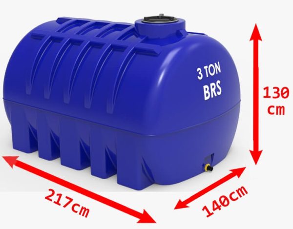 300 Litre Horizontal Plastic Water Tank - Plastic Water Tanks Shop ...